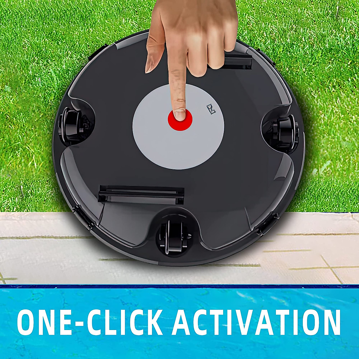 Yoyomax Cordless Robotic Pool Cleaner, Auto Dock Self Parking w/Dual-Drive Motors, Lightweight, IPX8 Waterproof, Perfect for Above-Ground/In-Ground Flat Pools up to 40FT (Lasts 60 Mins) White