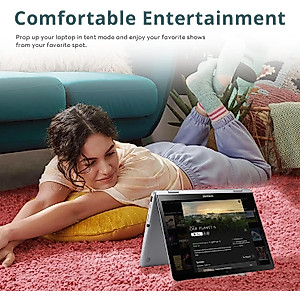 SAMSUNG Plus V2 2 in 1 360 12.2" FHD+ Touchscreen Chromebook Student, Intel Celeron 3965Y, 4GB RAM, 128GB Storage, Wi-Fi, Zoom Meeting, Dual Webcam, Stylus Pen, Wireless Mouse, Chrome OS, GM Accessory