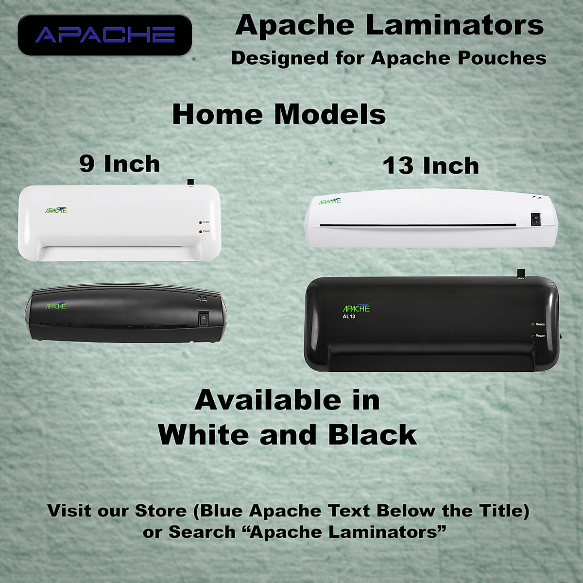 Apache Laminating Pouches 5 mil, for 8.5 x 11 inch Letter Size Paper 9 x 11.5 inch Sheets, 300 Pack
