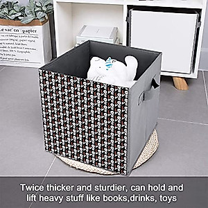 Love Golf Foldable Storage Bins Printd Fabric Cube Baskets Boxes with Handles for Clothes Toys, 11x11x11