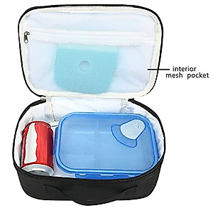 FlowFly Kids Lunch box Insulated Soft Bag Mini Cooler Back to School Thermal Meal Tote Kit for Girls, Boys, Black