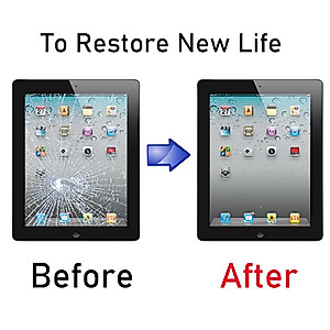 JPUNG for iPad Air 1st Generation Screen Replacement Touch Glass Digitizer, Only for A1474 A1475 A1476 Air 1st Gen, with Home Button, Full Repair Kit(Video Guide)