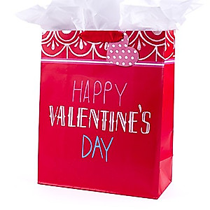 Hallmark 15" Extra Large Gift Bag with Tissue Paper (Happy Valentine's Day)