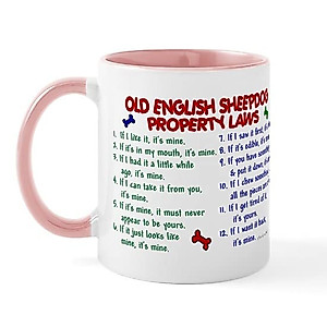 CafePress Old English Sheepdog Property Laws 2 Mug Ceramic Coffee Mug, Tea Cup 11 oz