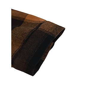 SOLY HUX Men's Plaid Long Sleeve Button Down Shirt Pocket Front Casual Shirts Black M