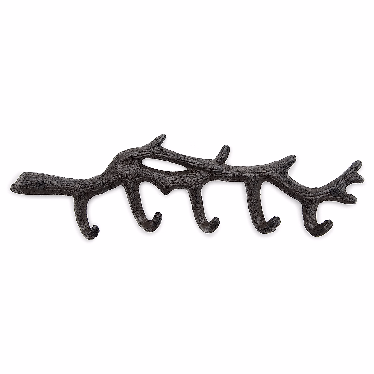GASARÉ, Key Holder for Wall Mount, Cast Iron Key Hook, Key Rack, Tree Branch Design, Screws and Anchors, Large Size of 13¼ x 4 Inches, Brown, 1 Unit