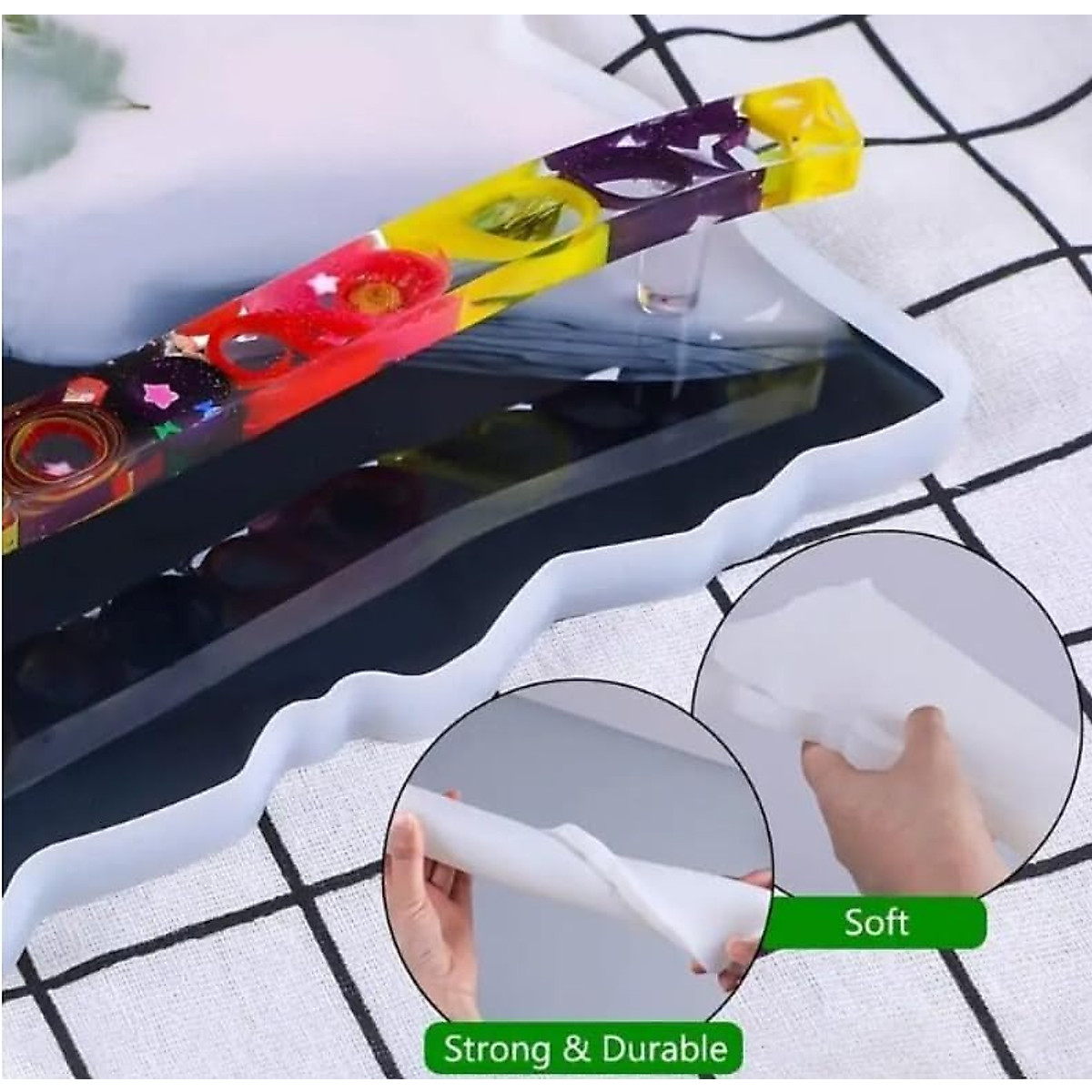 Tray/Wine/Coaster Gold Flakes Set Mold