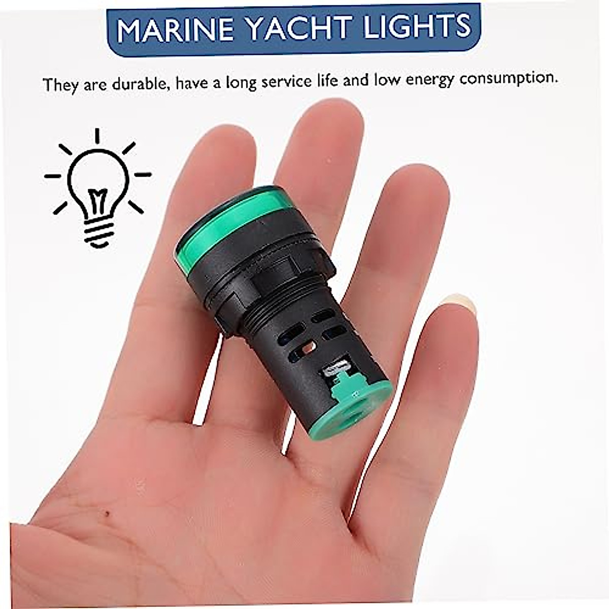 Unomor 10 Pcs 1 Set harbor Marine Navigation Lamps signal light yacht lights yacht marine truck Yacht Lights indicator light working lamp Port Light Boat Lamps Light bulb headlights abs