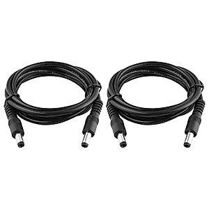 Onite 3.3ft Male to Male Extension Cord, DC 5.5x2.1mm Power Adapter Cable, for LED Strip, Surveillance Camera, CCTV Security Camera, LED Display, IP Camera, DVR, Router, Invoice Printer, 2-Pack