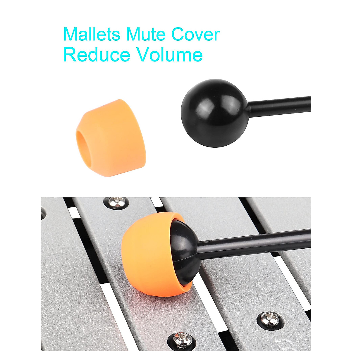 Mr.Power 32 Notes Glockenspiel Bell Kit with 8'' Practice Pad, Adjustable Height Stand, Music Sheet Clip, Glockenspiel Mallets, Drumsticks, and Carrying Bag