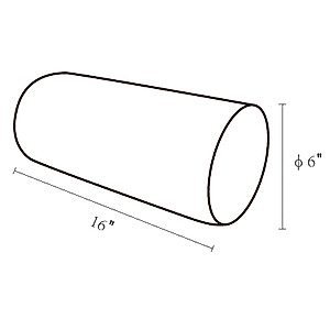 COZPLEN Indoor/Outdoor Bolster Pillows, 16x6 inches Solid Round Lumbar Cylinder Throw Pillows for Outdoor Furnitures, Set of 2, Navy Blue