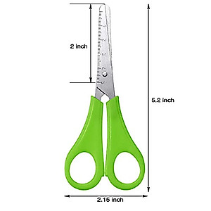 35 Pieces Multipurpose Scissors 2 Inch Blunt Tip Scissors Stainless Steel Paper Scissors with Comfort-Grip Handles for School Office Home, Class Scissors