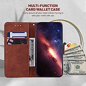 SHOYAO Phone Cover Wallet Folio Case for Oppo REALME 7 PRO, Premium PU Leather Slim Fit Cover for REALME 7 PRO, Horizontal Viewing Stand, Lanyard, Easy Installation, Brown
