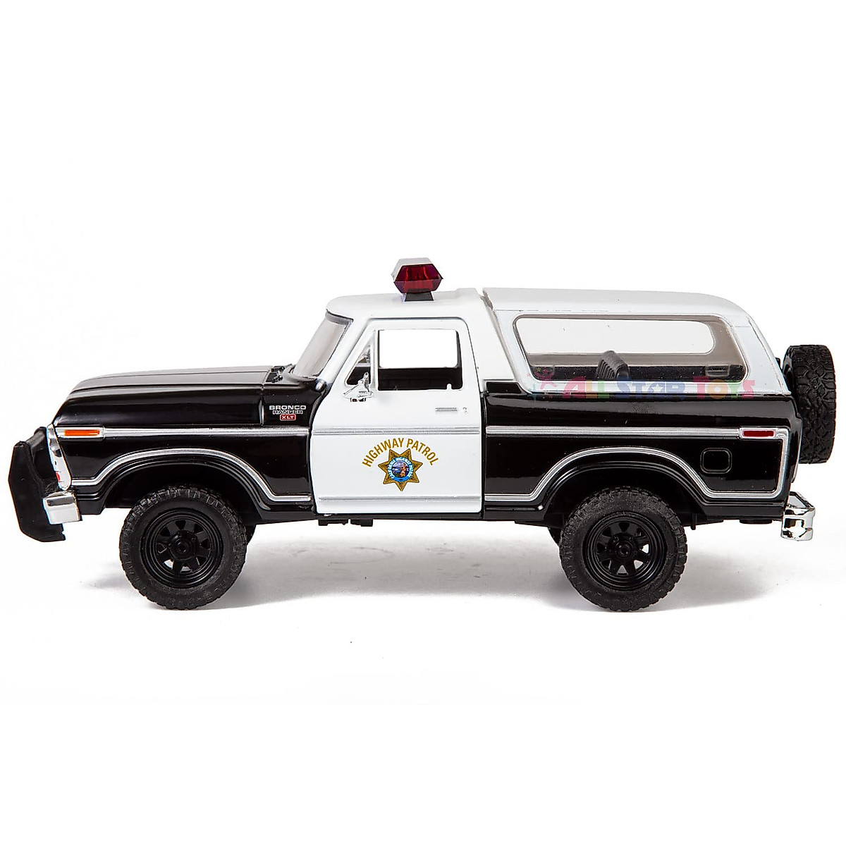 All Star Toys Exclusive 1978 Ford Bronco Ranger XLT California Highway Patrol CHP Police 1:24 Diecast Model Car Law Enforcement Motormax 76985 (Highway Patrol)