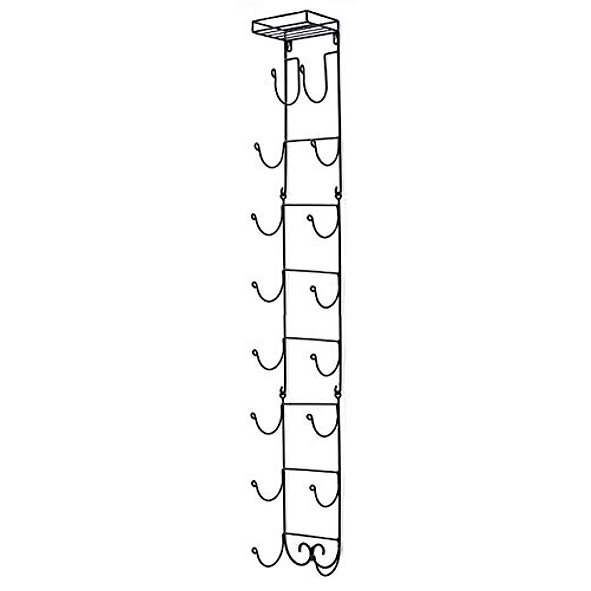 Bath Towel Rack in Bathroom. Wine Racks in Kitchen. Wall Mounted Shelves for Towels hat Organization. Great Decor Accessories. Metal Hooks. 3 Pieces. Premium Presents Brand. (Black)