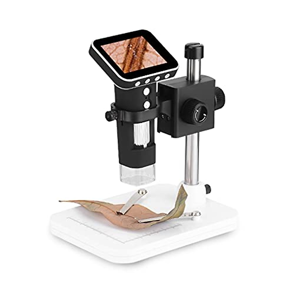 LXXSH 500X 2.5 Inch LCD Digital Microscope Wireless Microscope Handheld 8-LED Light Magnifying Glass Magnifier with Stand