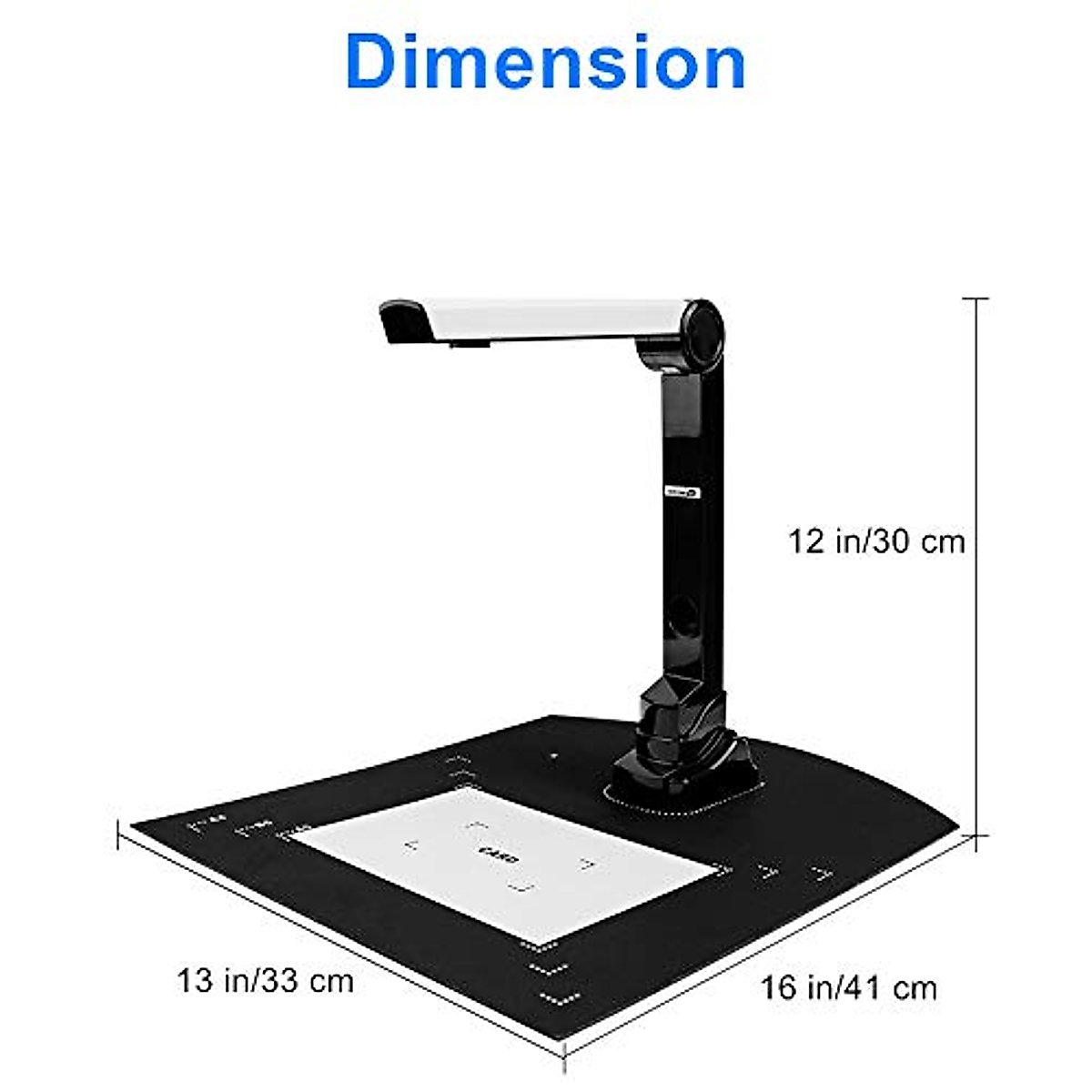 Document Camera for Teachers Scanner Portable HD Real-time Projector USB Portable for Office Computers Laptop with Multifunction A4 Format, OCR Multi-Language Recognition, LED Light(Soft Base)