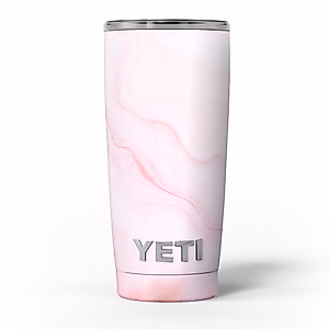 Design Skinz Marble Surface V1 Pink - Skin Decal Vinyl Wrap Kit Compatible with The Yeti Rambler Cooler Tumbler Cups