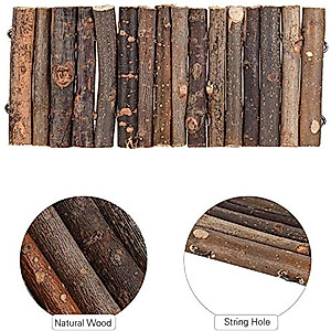 PINVNBY Wooden Bunny Ladder Bridge Rabbits Hideout, House, Tunnel,Rodents Chew Toys for Guinea Pig,Chinchillas,Hedgehogs,Ferrets,Rat and Small Animals-Extra Large(15.7 in X 24.8 in)