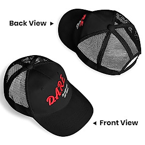 Dare to Keep Kids Off Drugs Baseball Caps Embroidered Adjustable Mesh Dad Hat Black Trucker Hats for Men and Women