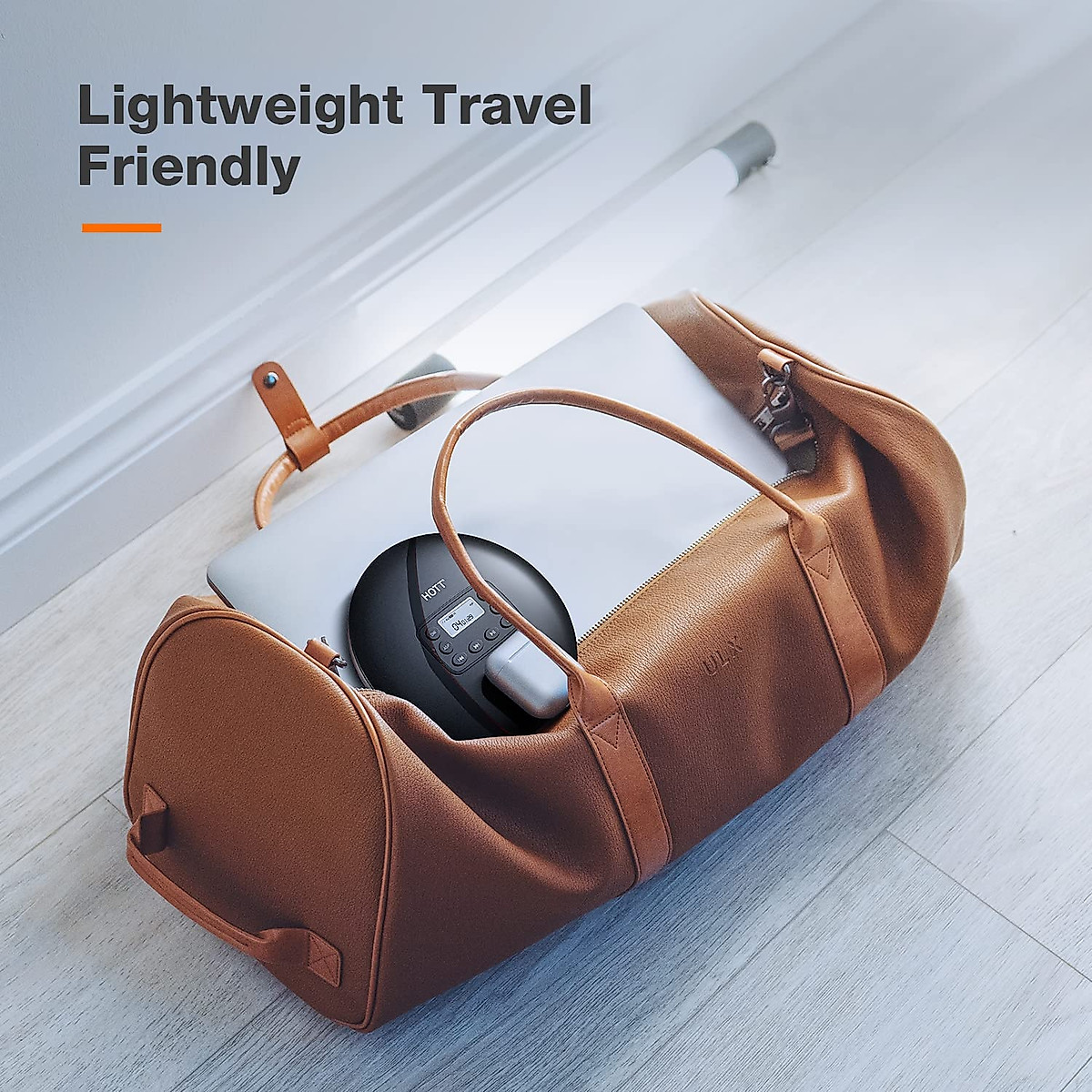 HOTT CD711T Bluetooth Rechargeable Portable CD Player for Home Travel and Car with Stereo Headphones and, Anti Shock Protection-Black