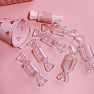 ARTIBETTER 24Pcs Candy Shaped Jewelry Box Mini Clear Jewelry Case Plastic Beads Storage Containers Travel Jewelry Case Beading Storage