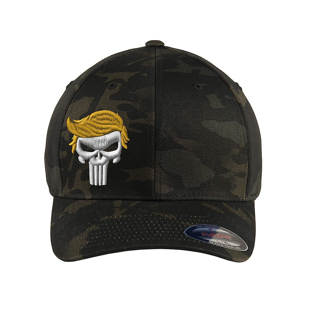Custom Embroidered President 2020 "Keep Your HAT Great. 2024 Trump 6277 Flexfit Hat. (Multicam Black Camo, S/M)