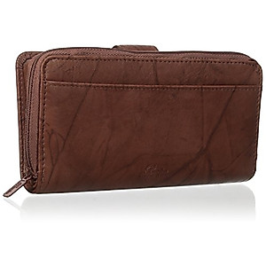 Buxton Women's Heiress Checkbook Wallet, Mahogany, One Size