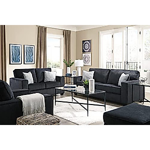 Signature Design by Ashley Altari Modern Queen Sofa Sleeper with 2 Accent Pillows, Dark Gray