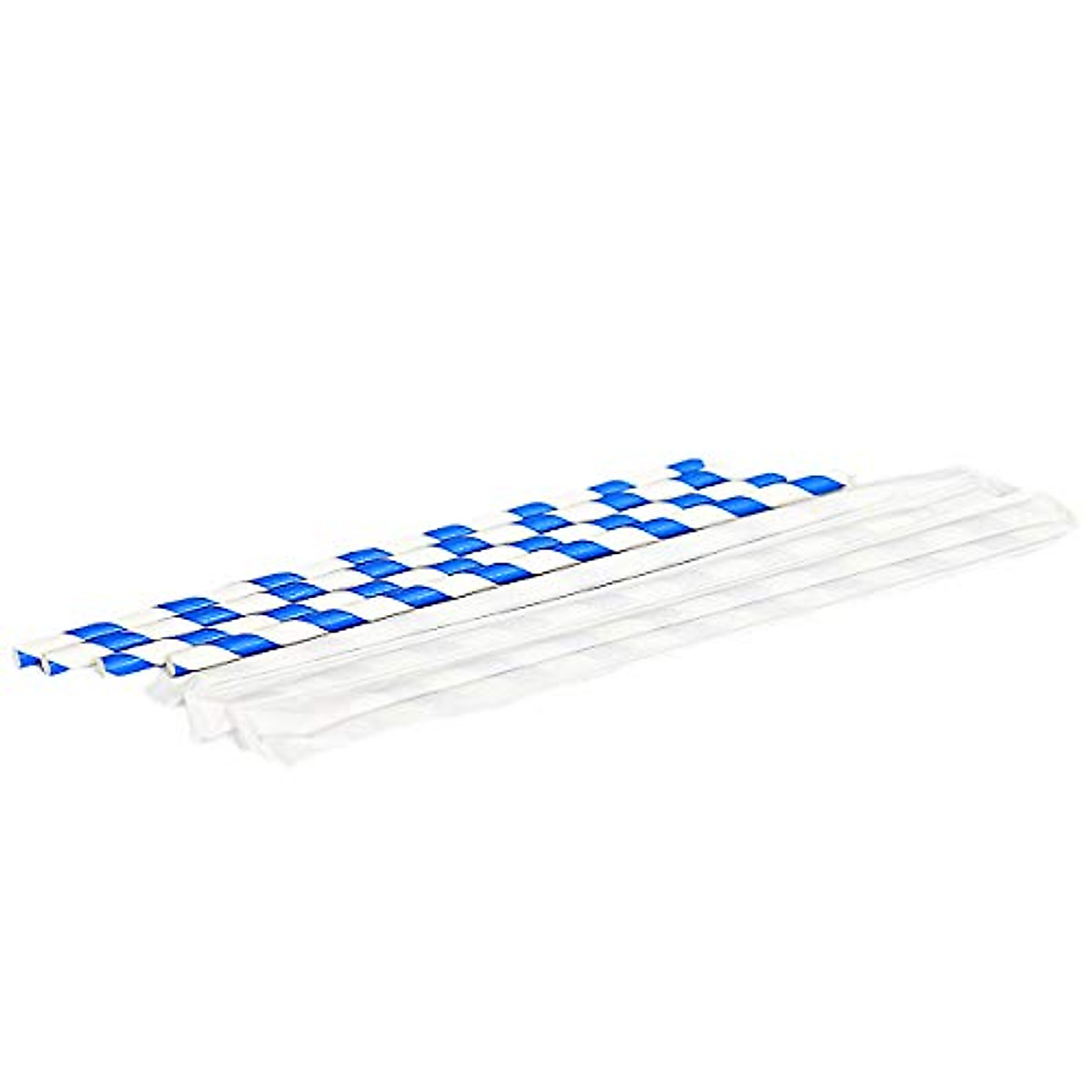 200-Pack Premium Biodegradable Paper Straws - Eco-Friendly Drinking Straws - Bulk Paper Straws for Juices, Smoothies and Party Decorations - 7.75" Long .25" Wide (Blue)