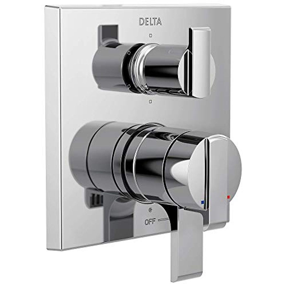 Delta Faucet Modern 6-Setting Integrated Shower Diverter Trim Kit for Delta Shower Systems, Chrome T27967 (Valve Not Included)