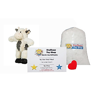 Make Your Own Stuffed Animal Mini 8 Inch Bessie Mae Moo-Cho The Cow Kit - No Sewing Required!