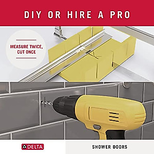 Delta Shower Doors SD3927404 Classic Semi-Frameless Traditional Sliding Bathtub, 60" x 58-1/8", Chrome Track