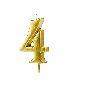 Mart 45th Birthday Candles,Gold Number 45 Cake Topper for Birthday Decorations