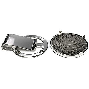 Sterling Silver Dollar Money Clip fits Morgan Dollar Peace and Mexican Olympic Coins Not Included
