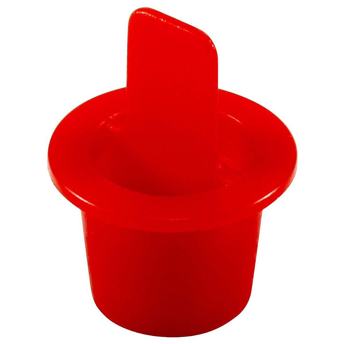 Caplugs ZCPT3Q1 Plastic Center Pull Tab Tapered Plug. CPT-3, PE-LD, Cap OD 0.56" Plug ID 0.428", Red (Pack of 100)