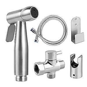 Star20XX Bidet Sprayer for Toilet, Handheld Cloth Diaper Sprayer, Bathroom Bidet Accessory Attachment with Hose (Brushed Nickel)