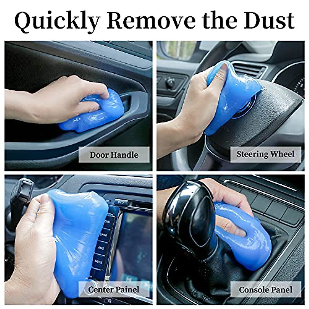 HoHoZBG Car Cleaning Gel, Car Detail Tool Cleaning Gel, Car Interior Putty Cleaner, Universal Keyboard Notebook Cleaning Gel Magic Cleaning Mud 200g Yellow