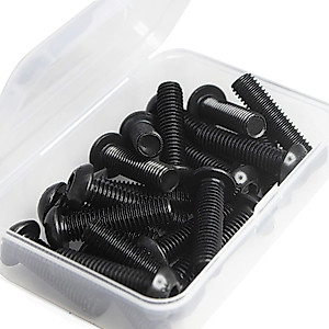 M5 x 40mm Button Head Socket Cap Screws Bolts, 10.9 Grade Alloy Steel, Black Oxide Finish, Metric Allen Hex Drive, Fully Threaded, 50PCS