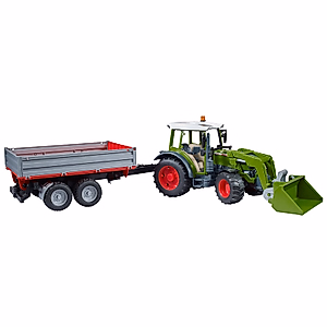 Bruder 02182 Fendt Vario 211 with frontloader and Tipping Trailer