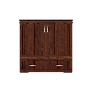 AFI Southampton Murphy Bed Chest with Charging Station, Twin XL, Walnut