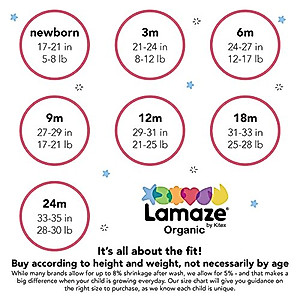 Lamaze Organic Baby baby boys Footed Sleeper, Play and Toddler Sleepers, Black Bears Trees, 3 Months US