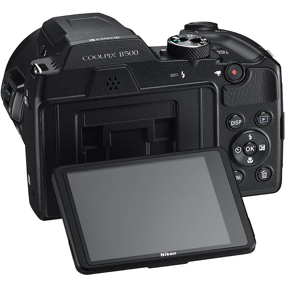 Nikon COOLPIX B500 16MP 40x Optical Zoom Digital Camera Black Bundle with 16GB Memory Card, Camera Bag for DSLR and 4X Rechargeable AA Batteries with Charger