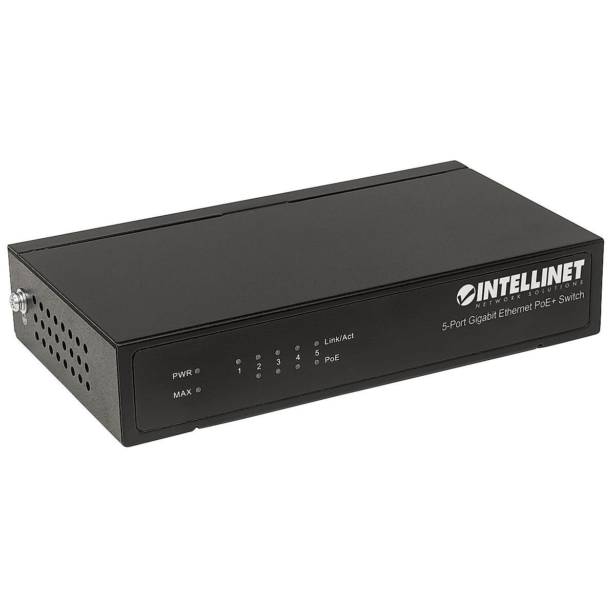 Intellinet 5-Port Gigabit Ethernet Poe+ Switch - 60W Power Budget, Power Output up to 30W Per Port, Unmanaged, Metal Case, Fanless - for Computer Networking Hub, Desktop, 3 Yr Mfg Warranty – 561228