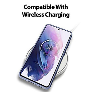 GOOSPERY Liquid Silicone Case for Galaxy S21 Case(6.2 inches) Silky-Soft Touch Full Body Protection Shockproof Cover Case with Soft Microfiber Lining - Lavender Grey