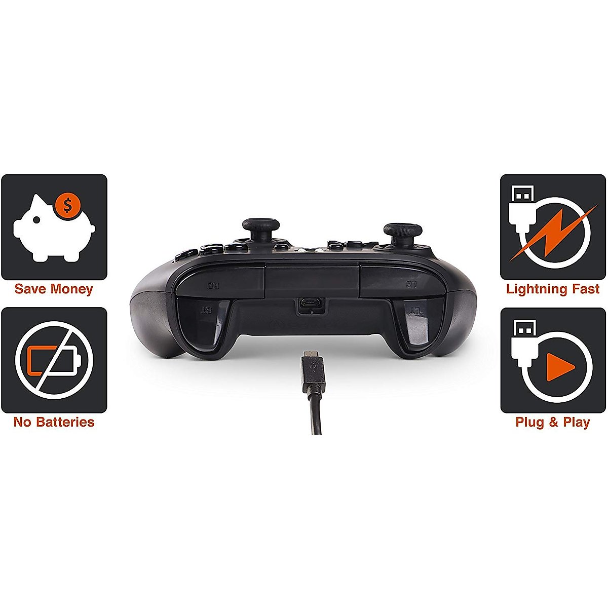 PowerA Enhanced Wired Controller for Xbox One - White, Gamepad, Wired Video Game Controller, Gaming Controller, Xbox One, Works with Xbox Series X|S