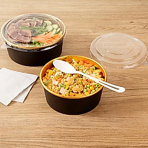 Restaurantware Foil Lux 25.3 OZ Take Out Container, 50 Insulated Foil Lining Food Container - Greaseproof, Stackable, Black Paper To Go Food Container, For Hot Or Cold Foods, Lids Sold Separately