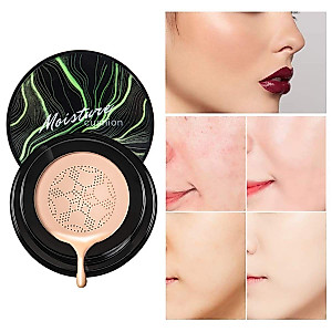 Aooba Air Cushion CC Cream Moisturizing Concealer Mushroom Head Brush Waterproof Makeup Foundation Moisture BB Cream for Women Girls (marble)