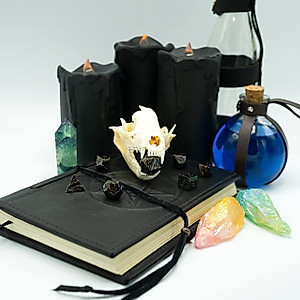 TINY GREMLIN Metal Dice of Dwarven Mining - Dungeons and Dragons Dice - Orange Glitter with Antique Nickel Metal Swirl with Black Font