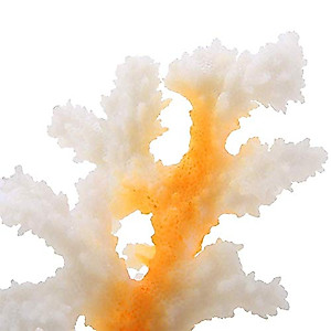 Hffheer Aquarium Artificial Coral, Fish Tank Artificial Coral Simulation Plant Luminous Silicone Coral for Fish Tank Landscape Decoration Aquarium Ornaments(Yellow)